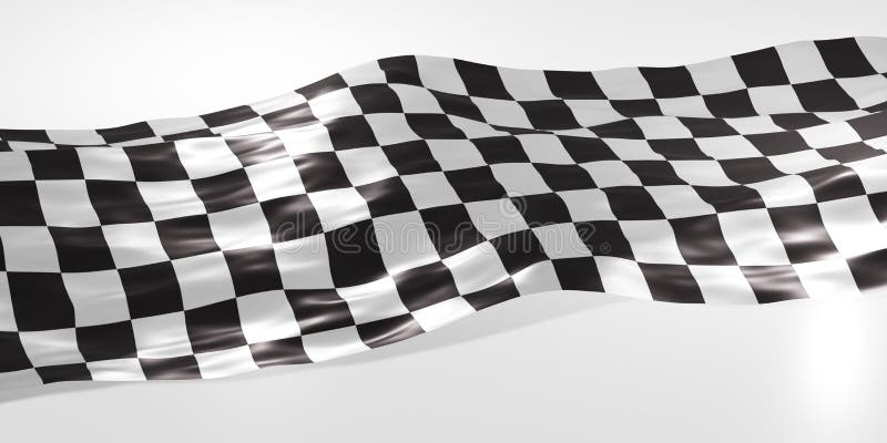 Grid Background Chess Checkered Flag Finish Line Victory 3d Rendering ...