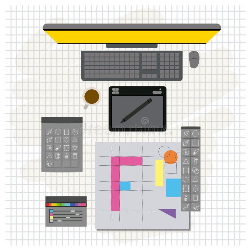 Color Palette Representation Stock Illustration - Illustration of ...