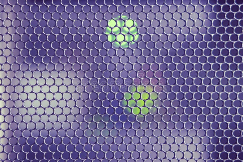 Grid with a Background in the Form of a Bokeh of Led Light Lamps Stock ...