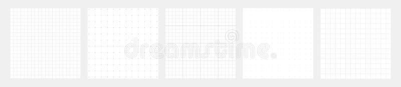 Grid Banner Set. Dots Notebook Pattern. Square Graph Paper. Architect ...