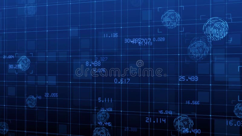 Grid - Based Fingerprint Data Matrix Stock Footage - Video of matrix ...