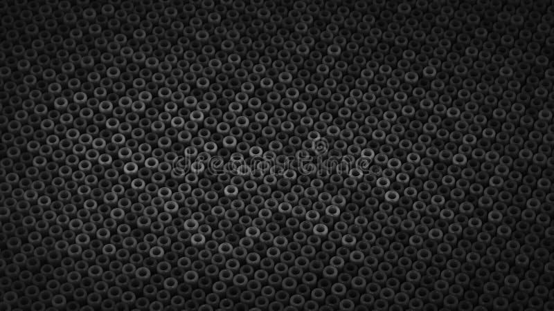 Grid of Black Tubes Abstract 3D Render Stock Illustration ...