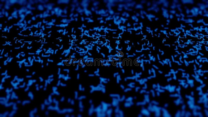 Complex Blue Composition of Particles that Form Cells. 3d Looped ...