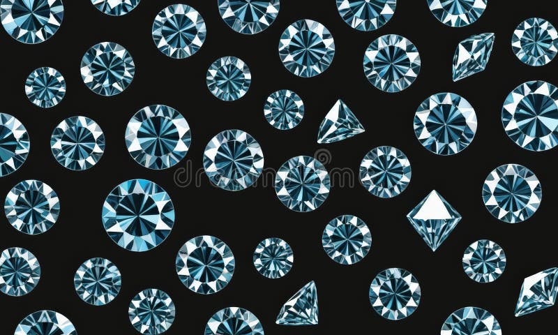 Grid Blue Diamonds with White Centers and Six-pointed Star Patterns is ...