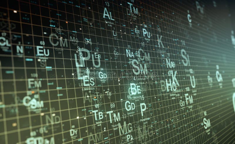 Periodic table of elements stock illustration. Illustration of ...