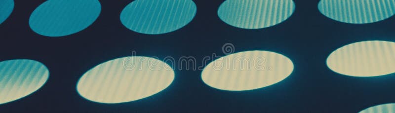 Grid of Circles Filled with Unique Halftone Patterns on a Grunge ...