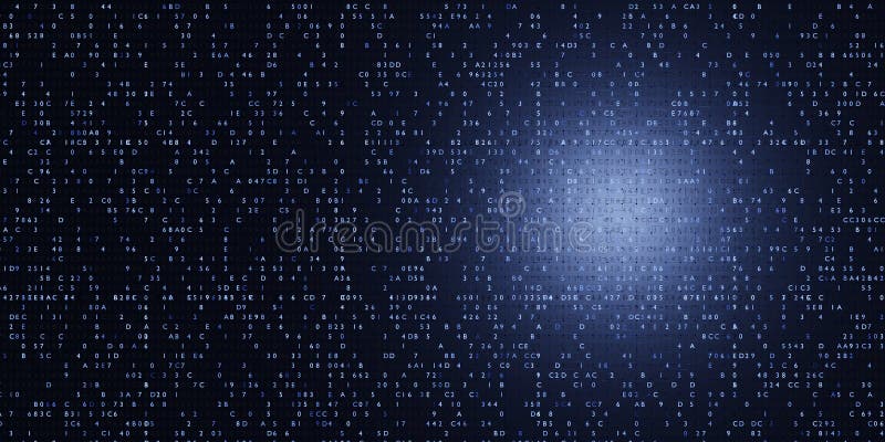 Grid Core. Hardware Quantum Form. Abstract Tech Background. Floating Numbers Matrix Particles ...