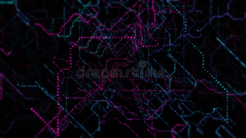 Grid, Corner Structure from Glow Particles Stock Illustration ...