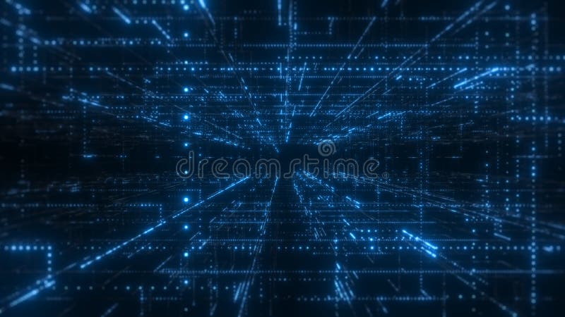 Grid, Corner Structure from Glow Particles Stock Illustration ...