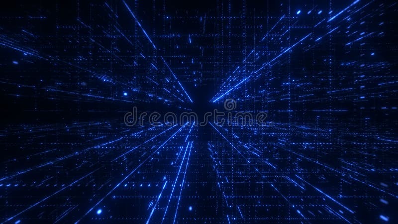 Grid, Corner Structure from Glow Particles Stock Illustration ...