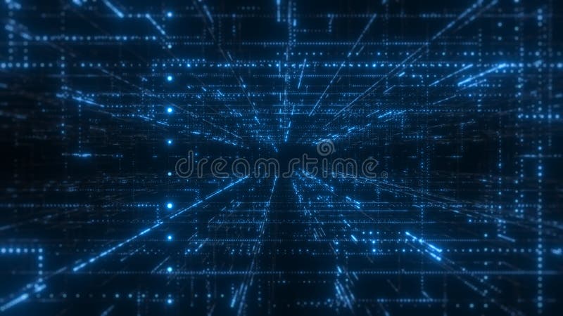 Grid, Corner Structure from Glow Particles Stock Illustration ...