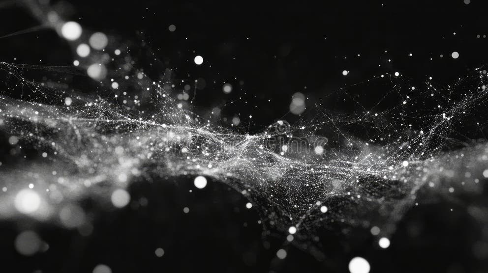 Grid corners and particles stock illustration. Illustration of branch ...