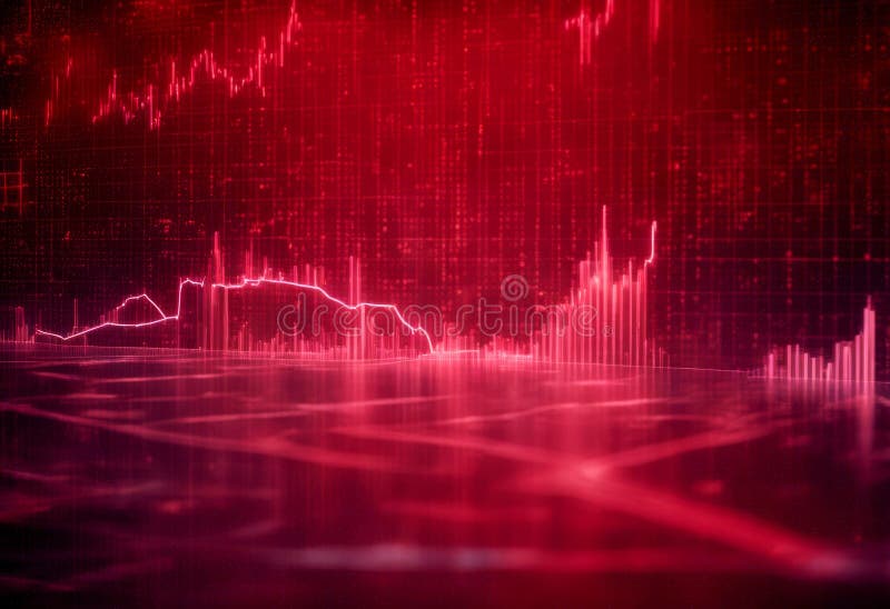 Grid Crisis Red Downfall Concept Abstract Trade Forex Chart Falling ...