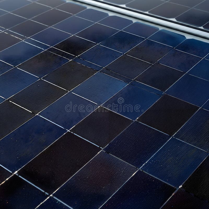 AI Generated Image of Dark-Blue Solar Panels Arranged in a Grid Pattern ...