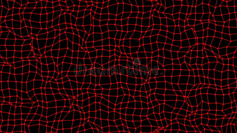 Grid with Dots is Moving Slowly in Waves. Animation. Grid with Dots ...