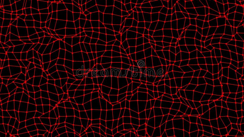 Grid with Dots is Moving Slowly in Waves. Animation. Grid with Dots ...