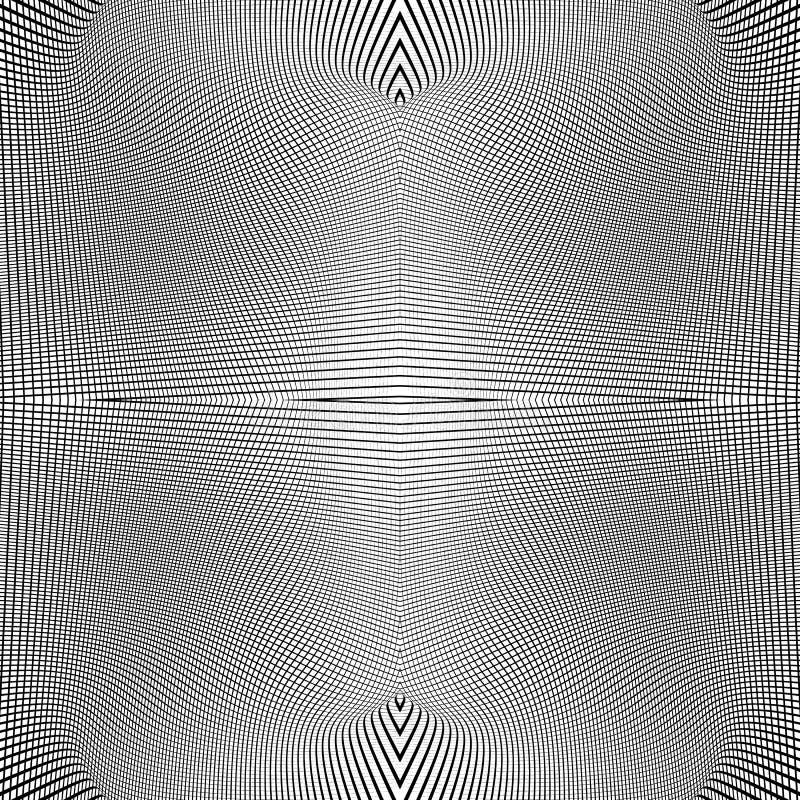 Grid of Dynamic Lines. Seamlessly Repeatable Mesh Pattern Stock Vector ...