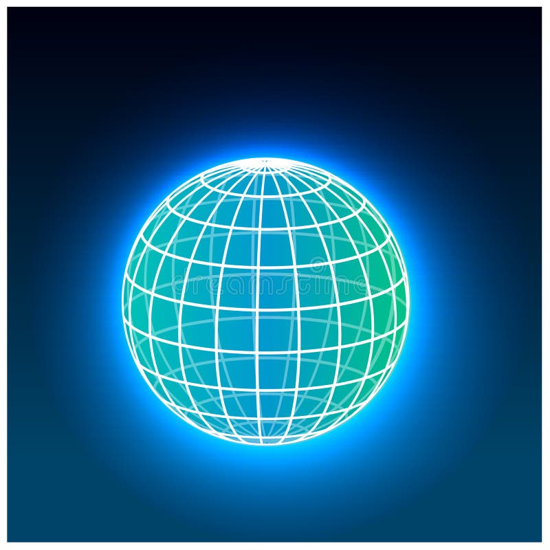 Grid earth globe icon stock illustration. Illustration of connectivity ...