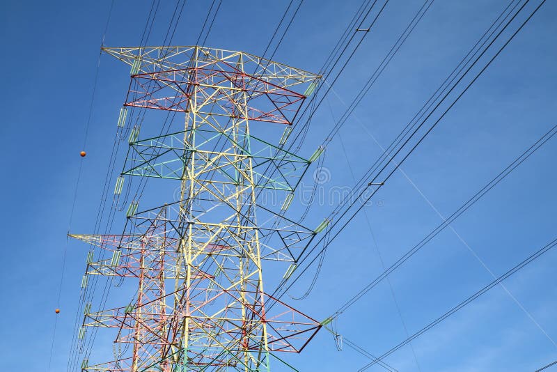 Grid Electricity Transmission Tower - Series 9 Stock Image - Image of ...