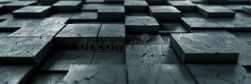 A Grid of Embossed Squares Giving the Illusion of 3D Shapes Floating in ...