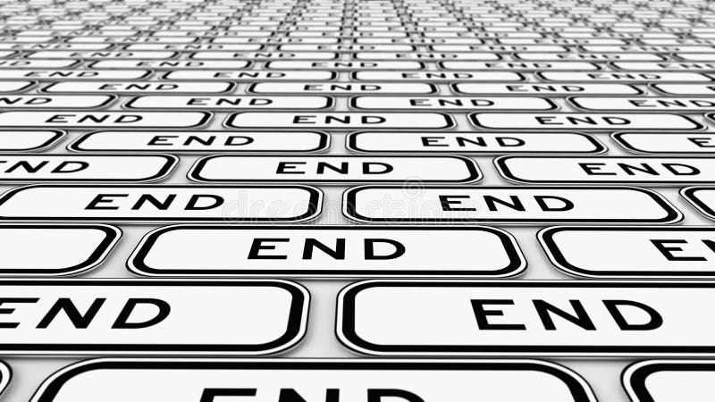 Grid of End Traffic Signs stock illustration. Illustration of driving ...