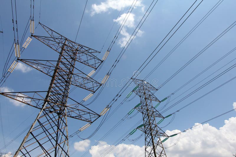 Grid Energy Distribution from Cables - Series 5 Stock Photo - Image of ...