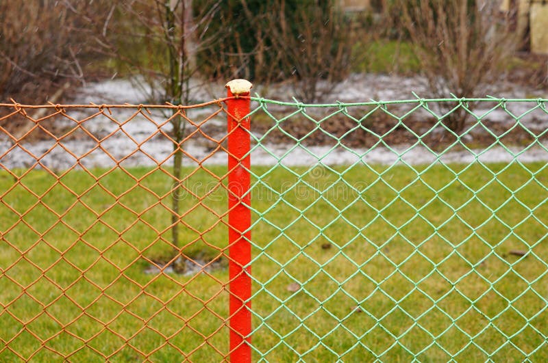 Grid fence stock image. Image of grass, fence, grid, colorful - 49376075