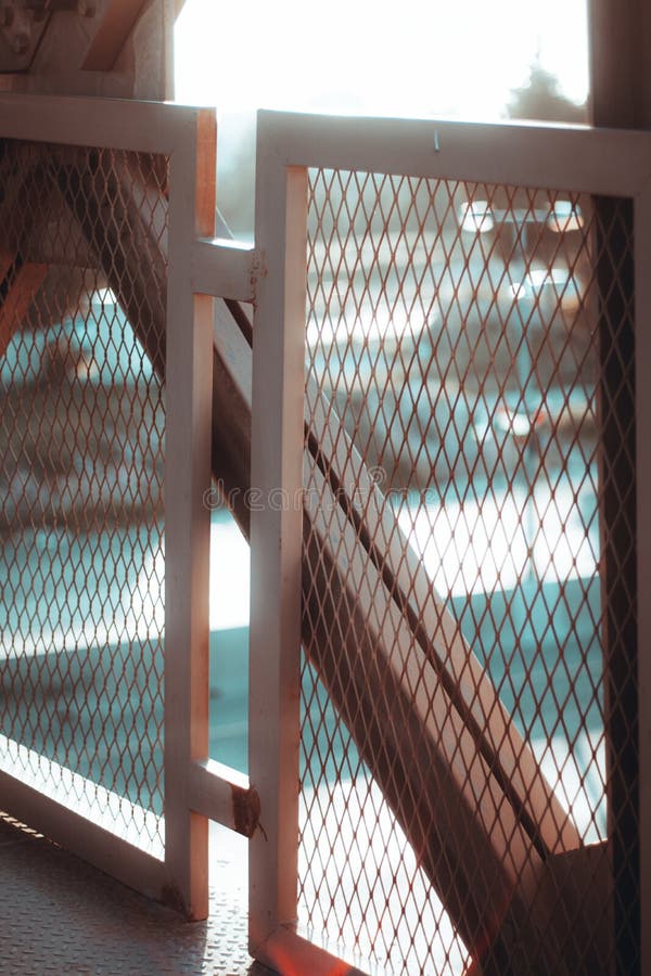 Grid Fence Under the Sunlight Stock Photo - Image of design, texture ...