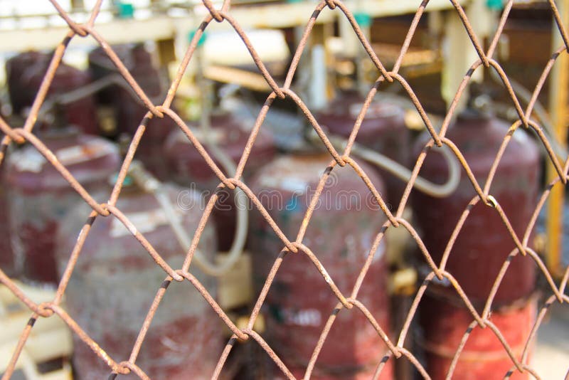 Grid of gas tank stock image. Image of balustrade, grille - 35419845