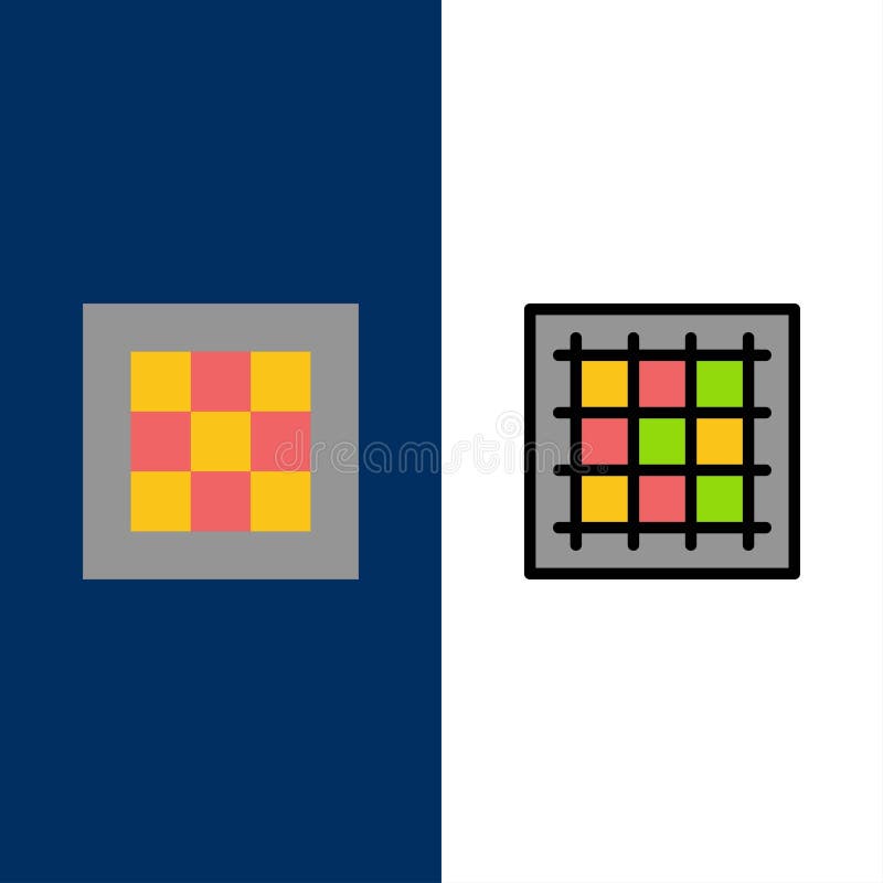 Grid, Graph, Drawing, Area, Software Icons. Flat and Line Filled Icon ...