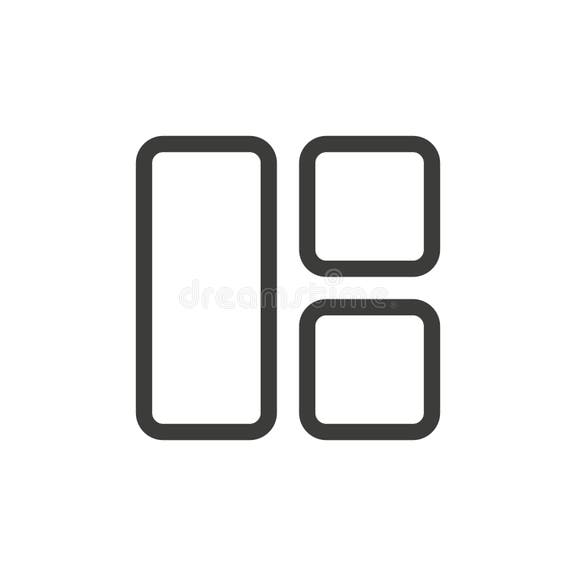 Grid Icon Simple Outline Vector Logo Stock Vector - Illustration of ...