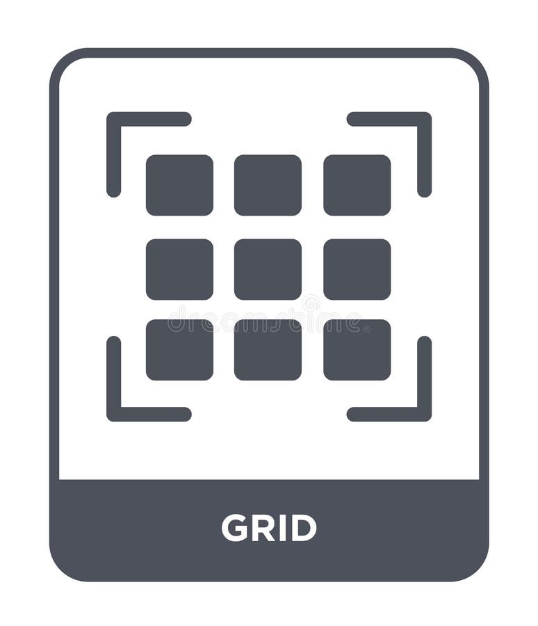 Grid Icon in Trendy Design Style. Grid Icon Isolated on White ...