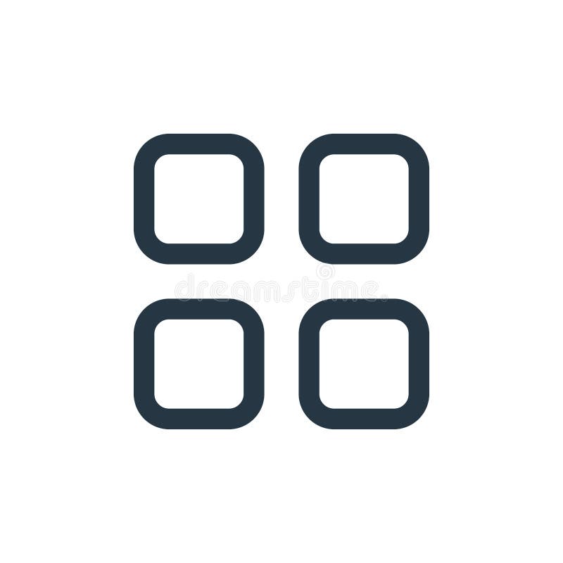 Grid Icon Vector from Interface Concept. Thin Line Illustration of Grid ...