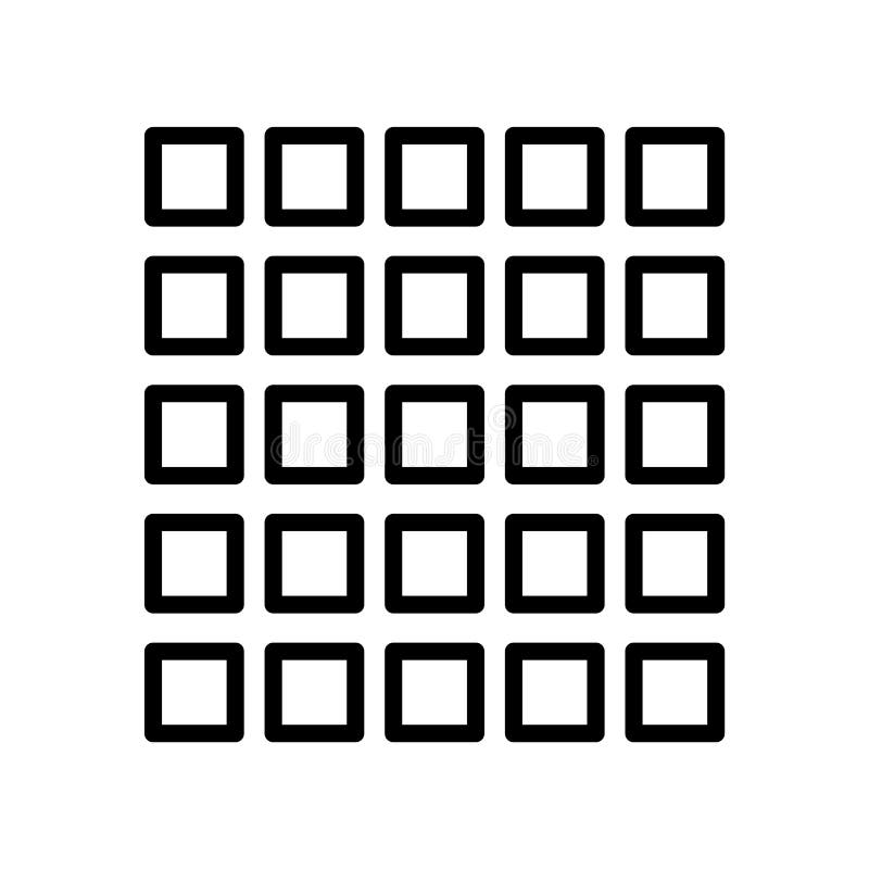 Grid Icon Vector Isolated on White Background, Grid Sign Stock Vector ...