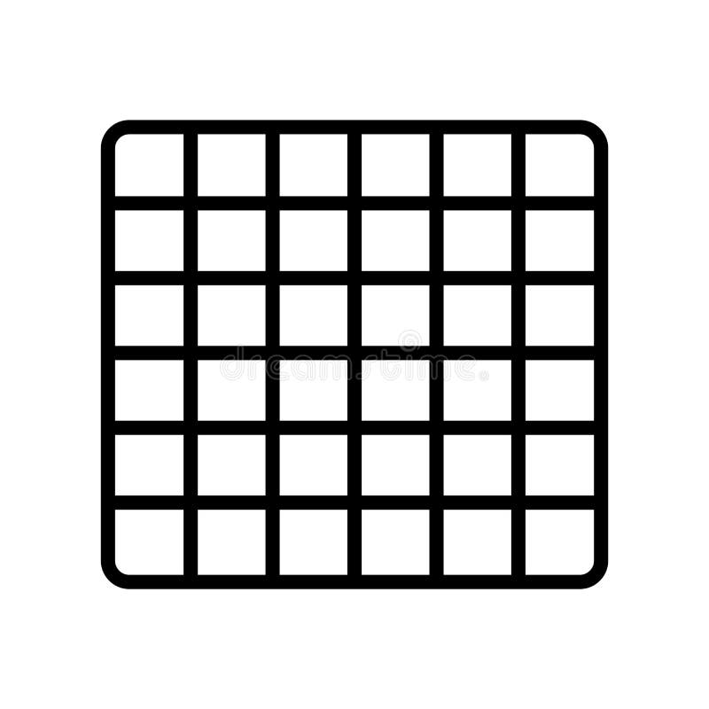 Grid Icon Vector Isolated on White Background, Grid Sign Stock Vector ...