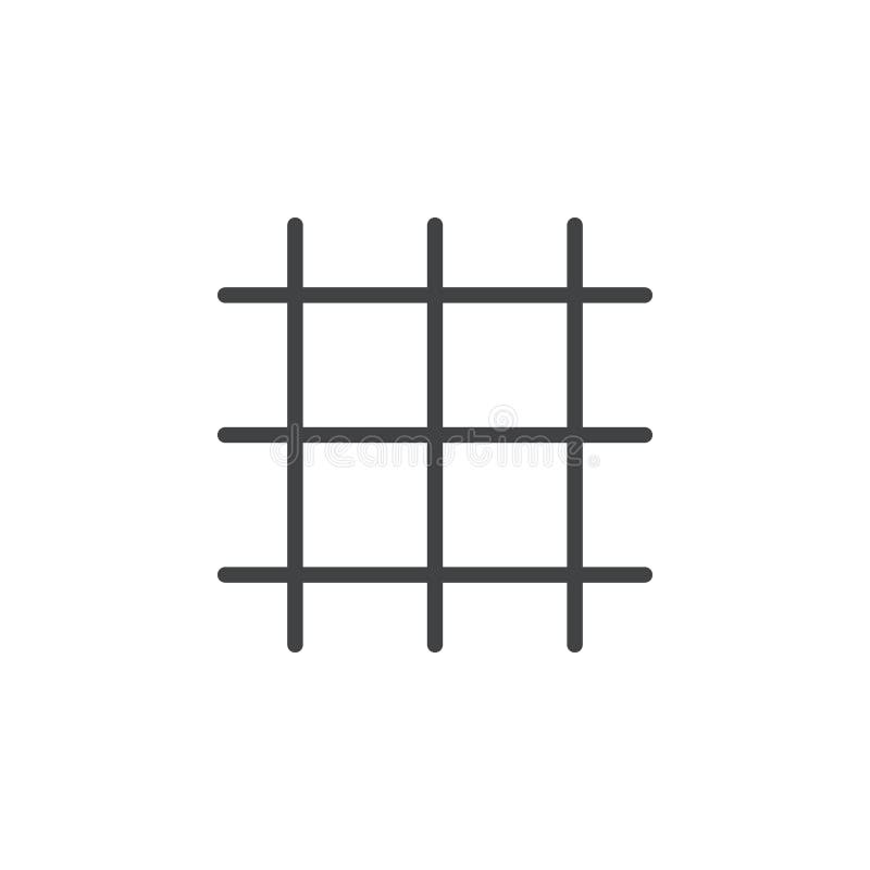 Grid Icon Vector Logo Set Flat Stock Vector - Illustration of structure ...