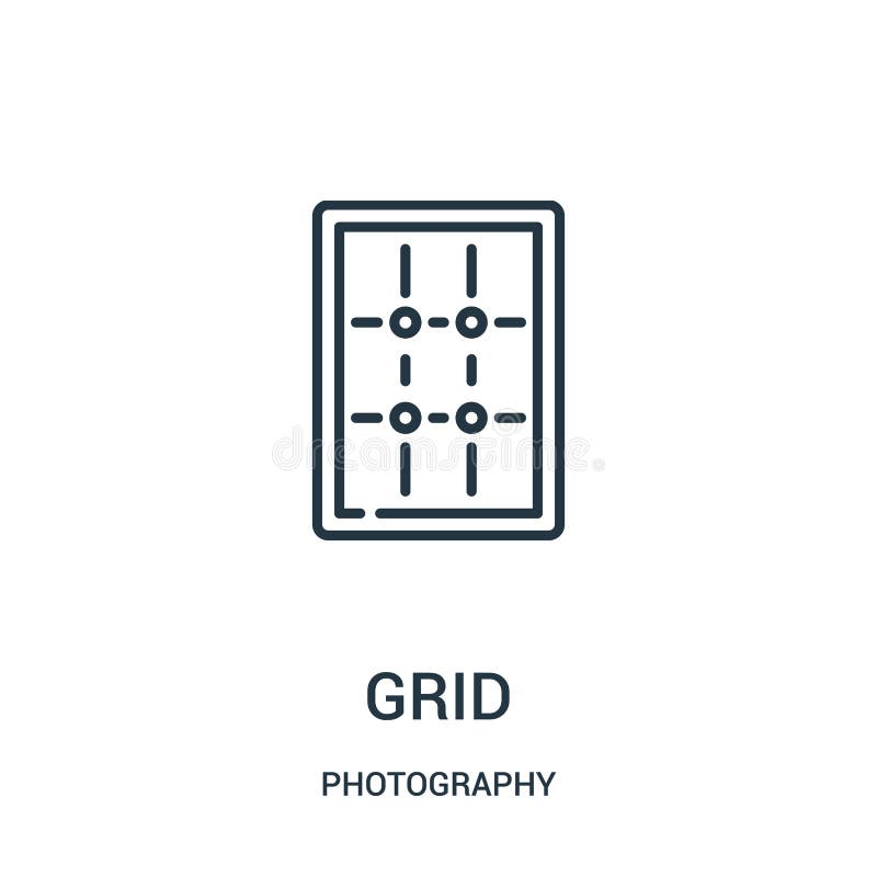 Grid Icon Vector from Photography Collection. Thin Line Grid Outline ...
