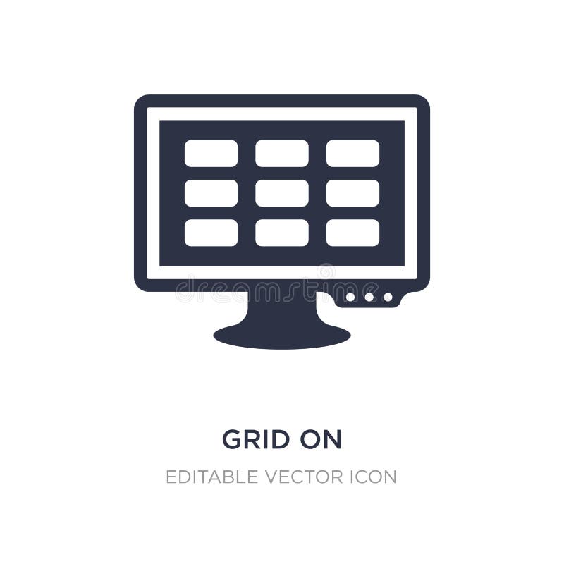 Grids Icon on White Background. Simple Element Illustration from ...