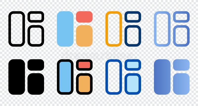 Grid Icons in Different Style. Grid Icons. Different Style Icons Set ...
