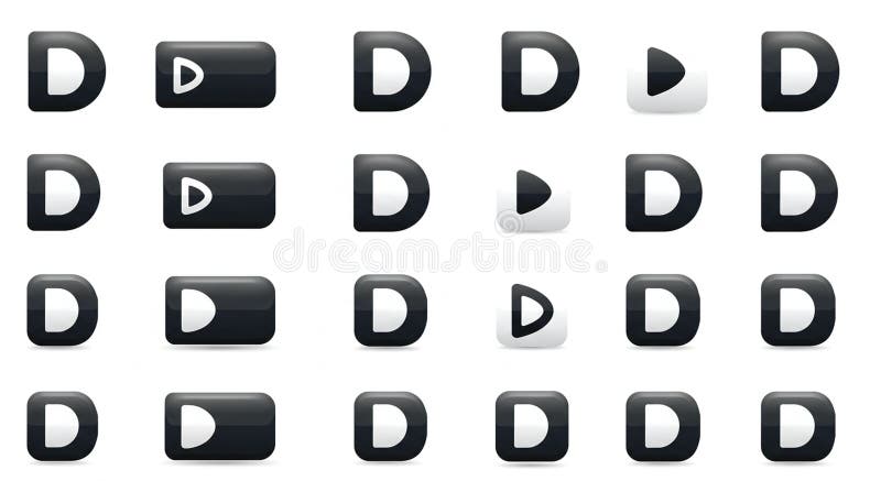 Standalone D Shapes Stock Illustrations – 4 Standalone D Shapes Stock ...