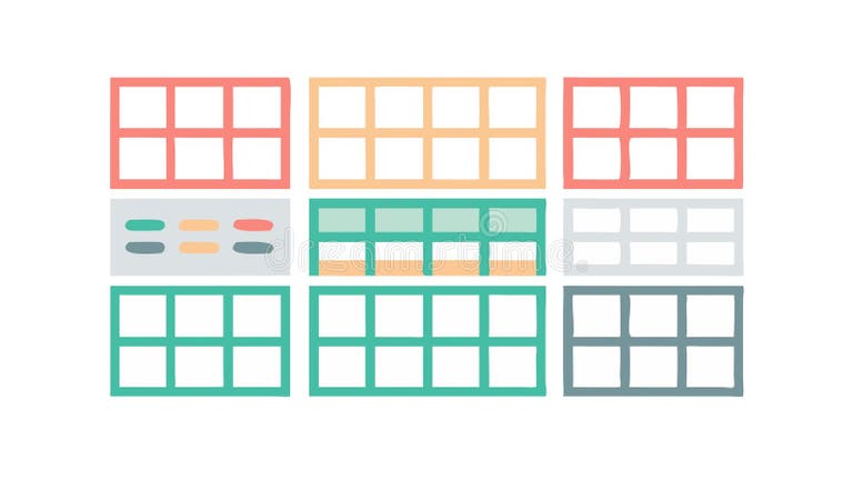 Grid Layout Blocks Vector Icon. Data Organization UI, Vector Design ...