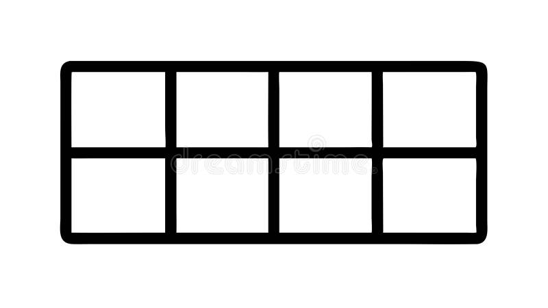 Grid Layout Table Structure Vector Icon Vector Design Generative Ai Stock Vector Illustration