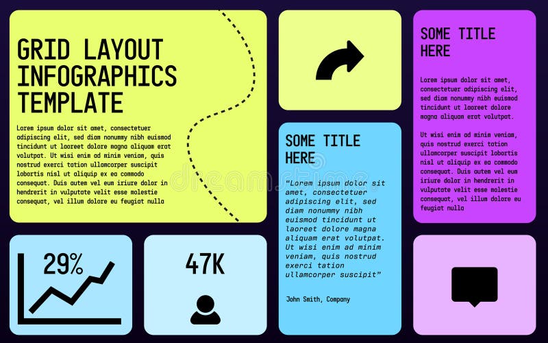 Grid Layout Ui Infographics Template for Simple Visual Presentation ... Grid Layout Ui Infographics Template for Simple Visual Presentation ...