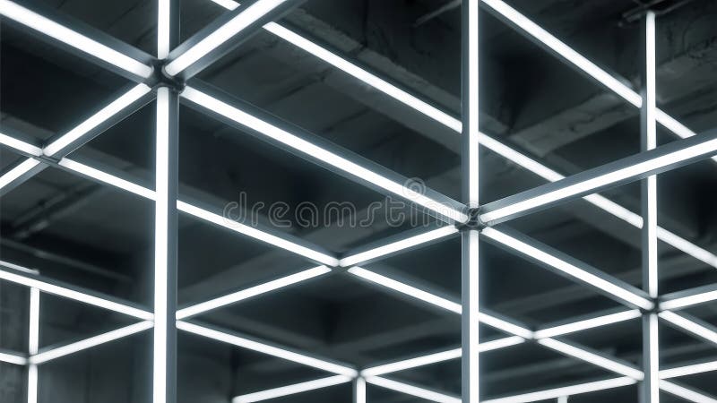 A Geometric Space with Interwoven Light and Shadow Stock Illustration ...