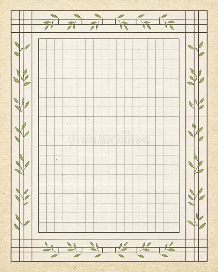 Grid Line Border Paper Texture Minimalist and Structured Stock ...