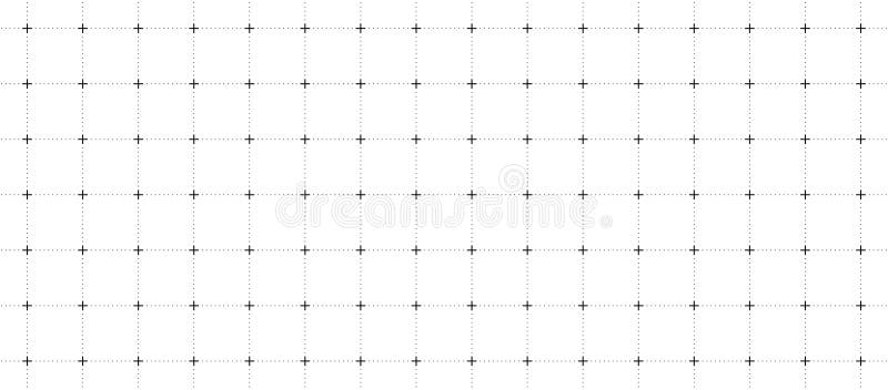 Grid Line Paper Sheet with Crosses and Lines, Blank Grid Sheet for ...