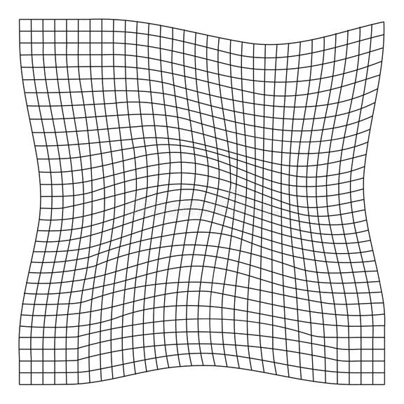 Grid Line Shape Abstract Illustration in Black on White Background ...