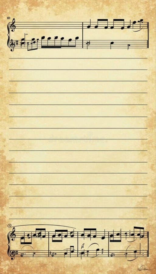 Grid Lined Music Manuscript Paper with Square Perforations, Dotted ...