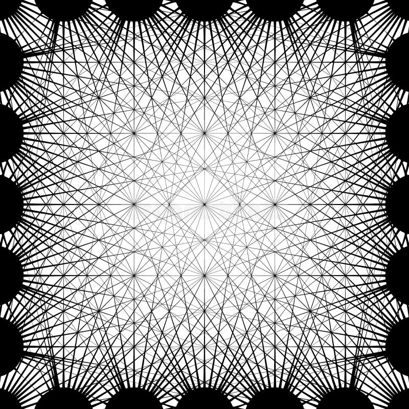 Grid, Mesh With Connected Objects Abstract Geometric Stock Vector ...