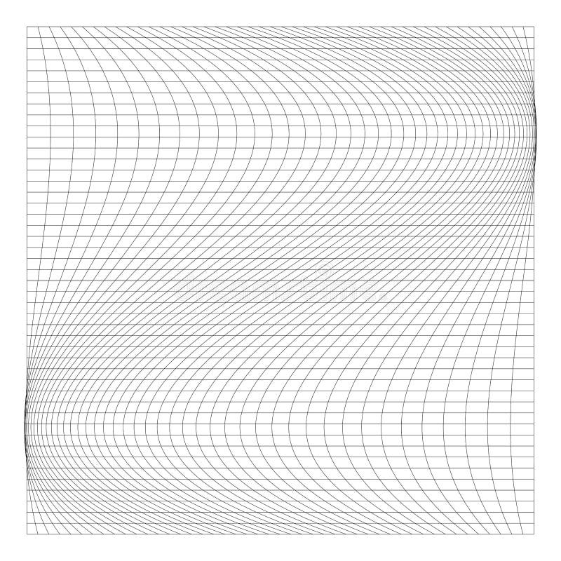 Grid, Mesh with Distorted, Deformed Effect. Abstract Geometric Vector ...